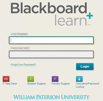 Blackboard support - William Paterson University - Information ...
